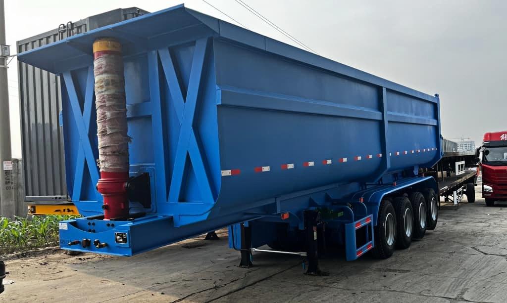 End Dump Semi Trailer 80m³ 4 Axles 80t Blue For Sale - ZW Vehicle Group